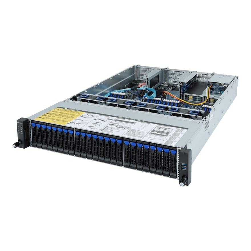 Gigabyte R282-Z91 2U Rackmount Dual 3rd Gen AMD ROME Server - 26x Hot ...